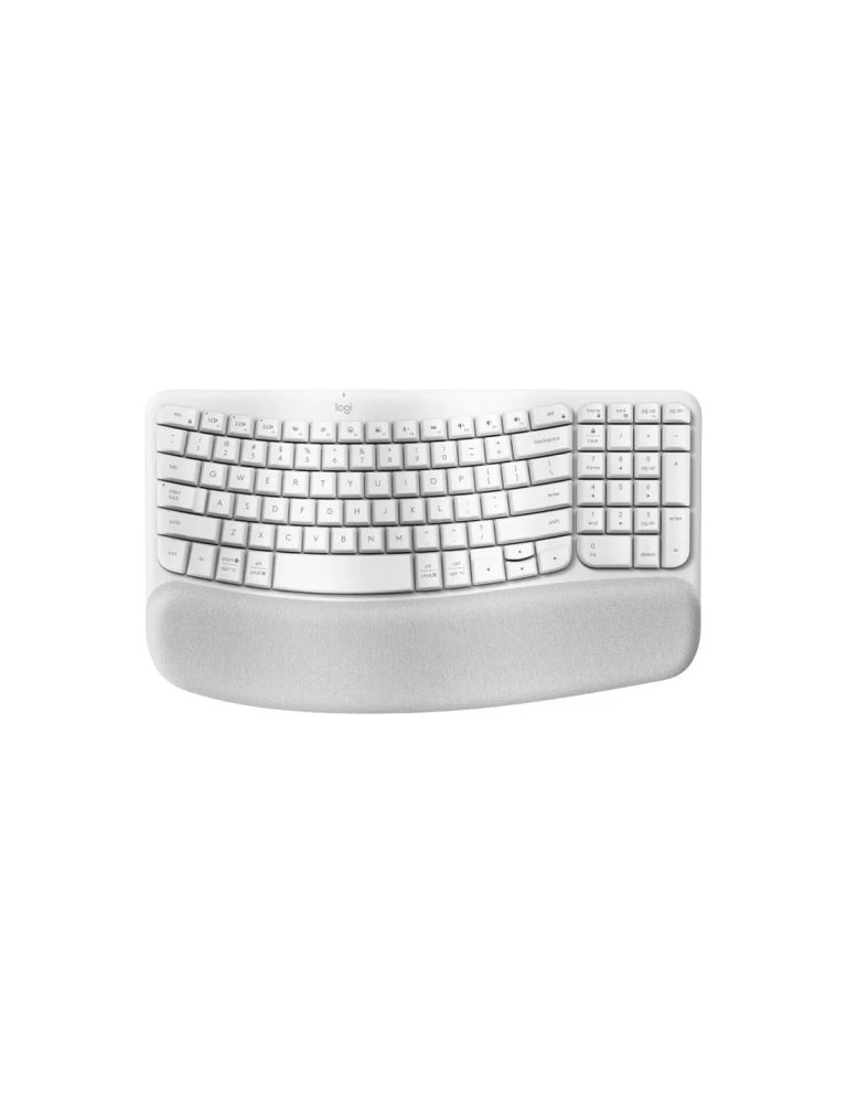 Teclado Logitech Wave Keys Ergonómico Inalámbrico Blanco Techbox 5707